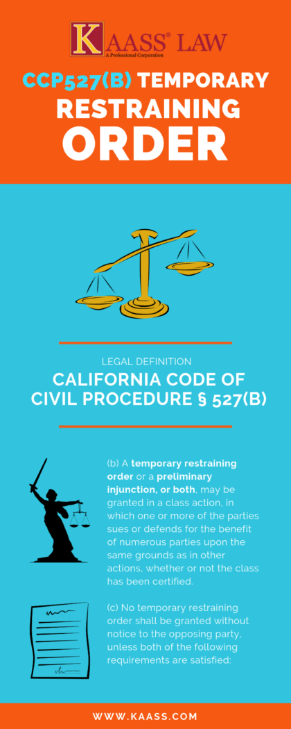 Temporary Restraining Orders CCP 527 | KAASS LAW