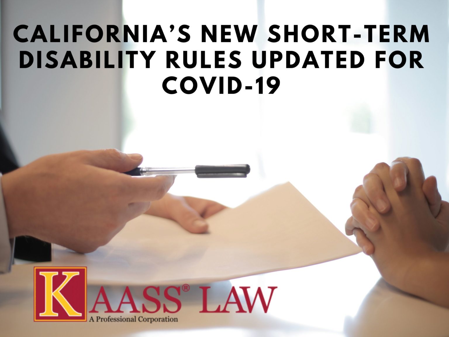 California Short-Term Disability Insurance (SDI) for COVID-19 - KAASS LAW